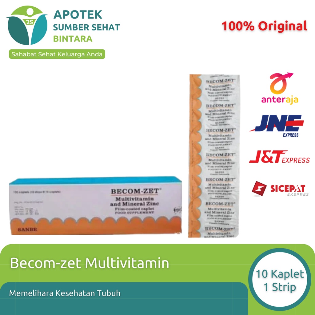 Jual Becomzet Multivitamin 1 Strip 10 kablet | Shopee Indonesia