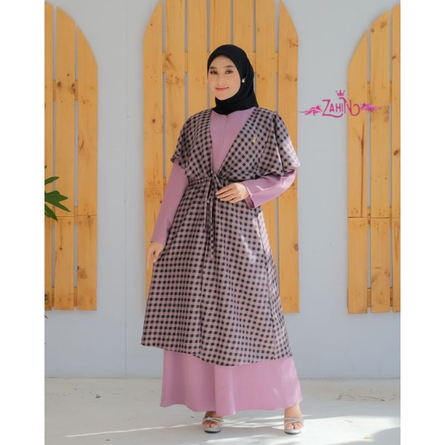 Jual (TERBARU) Gamis Set Outer Model Terbaru Long Outer Remaja Kekinian ...