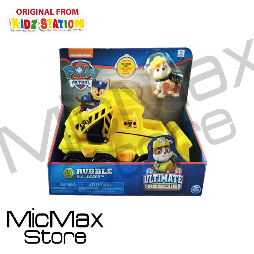 Jual Paw Patrol Rubble Bulldozer Ultimate Rescue Vehicle & Figure ...