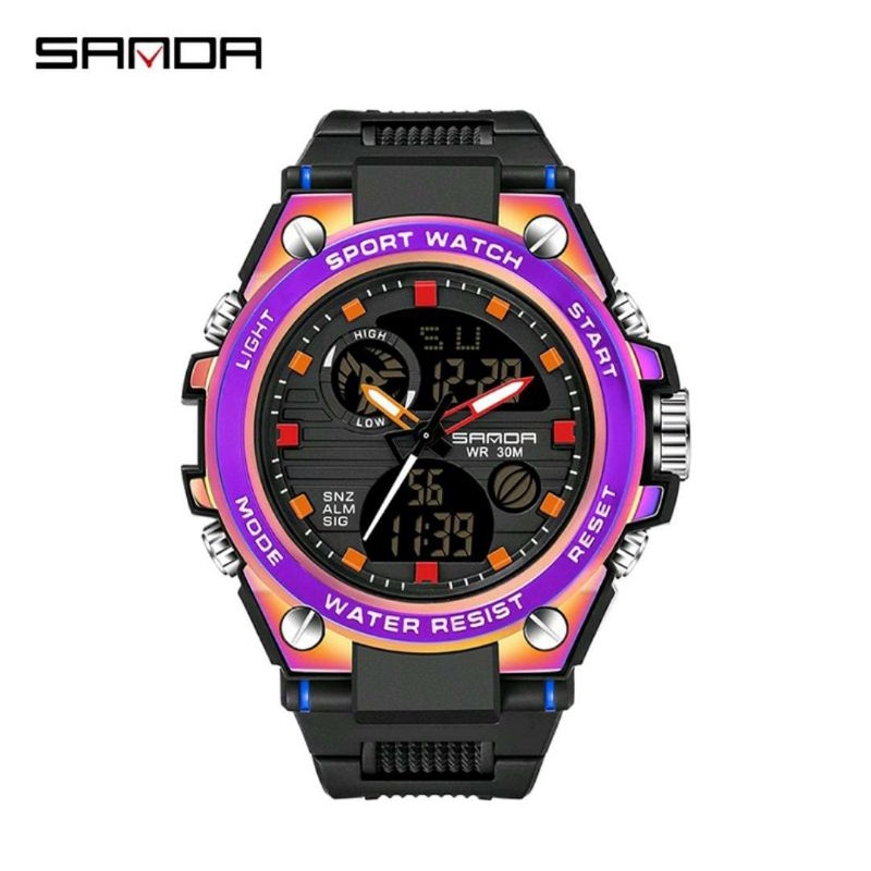 Jual Jam Tangan Sanda Jam Tangan Kombinasi Warna Outdoor Jam Tangan ...