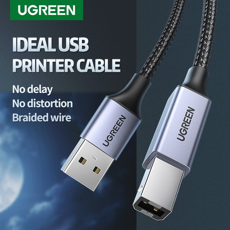 Jual Ugreen USB-A Male to USB-B Male Printer Cable | Shopee Indonesia