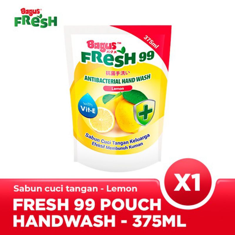 Jual Sabun Cuci Tangan Bagus FRESH 99 Handwash Refill 375ml | Shopee ...