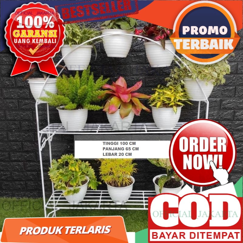 Jual KARGO / RAK BUNGA 11 DUDUKAN POT / RAK POT TANAMAN / RAK POT MEWAH ...