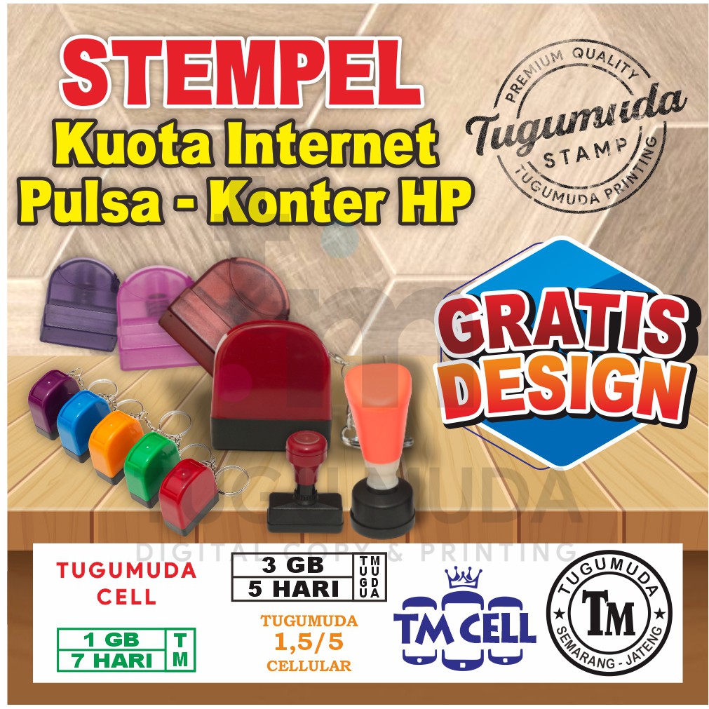 Jual Stempel Flash/Stamp Warna - Counter/Konter HP/Pulsa/Celluler/Kuota ...