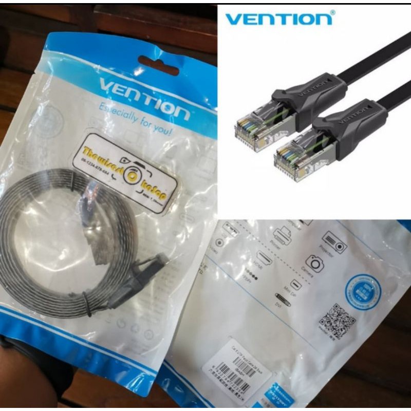 Jual Vention Kabel RJ45 Flat LAN Cat6 UTP IBA 2M 2Meter | Shopee Indonesia