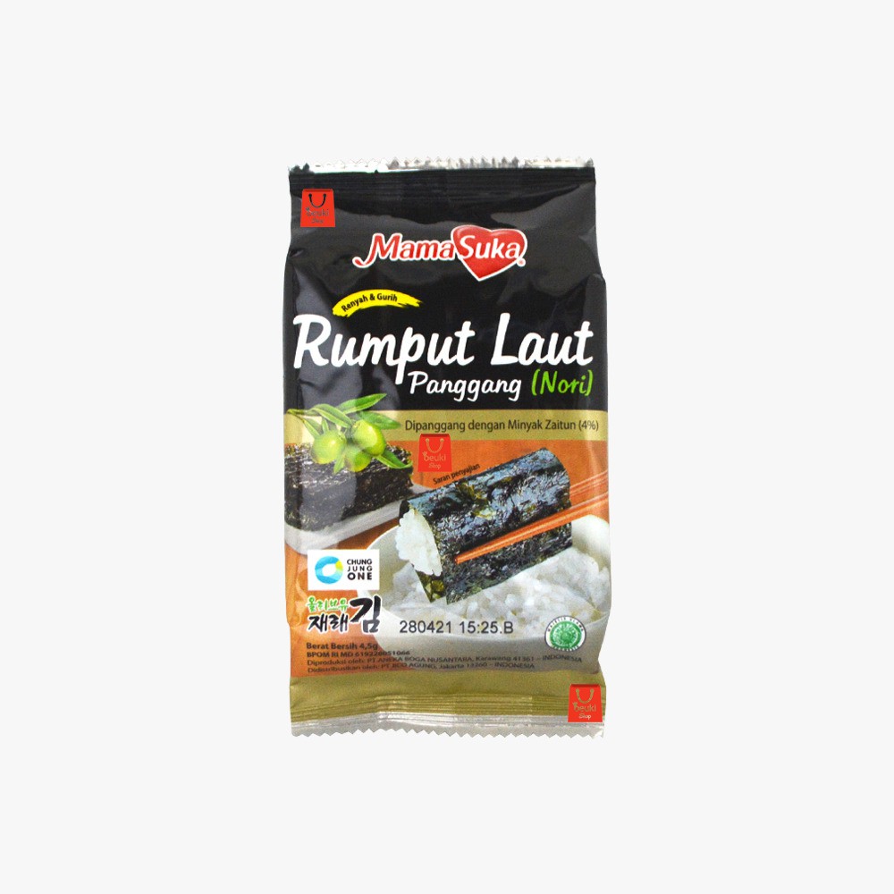 Jual Mama Suka Rumput Laut Original Seaweed Nori Kering Rasa Original ...
