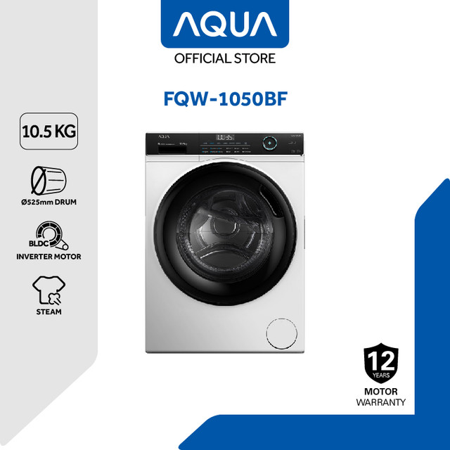 Jual AQUA Elektronik FQW-1050BF Mesin Cuci Front Loading 10.5 Kg ...