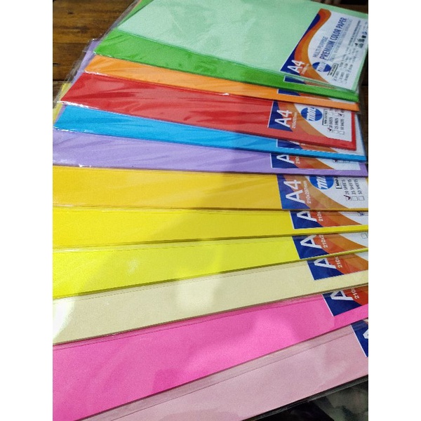 Jual Kertas Warna A4 / PaperFine 80GSM (1 pack isi 20 lembar) | Shopee ...