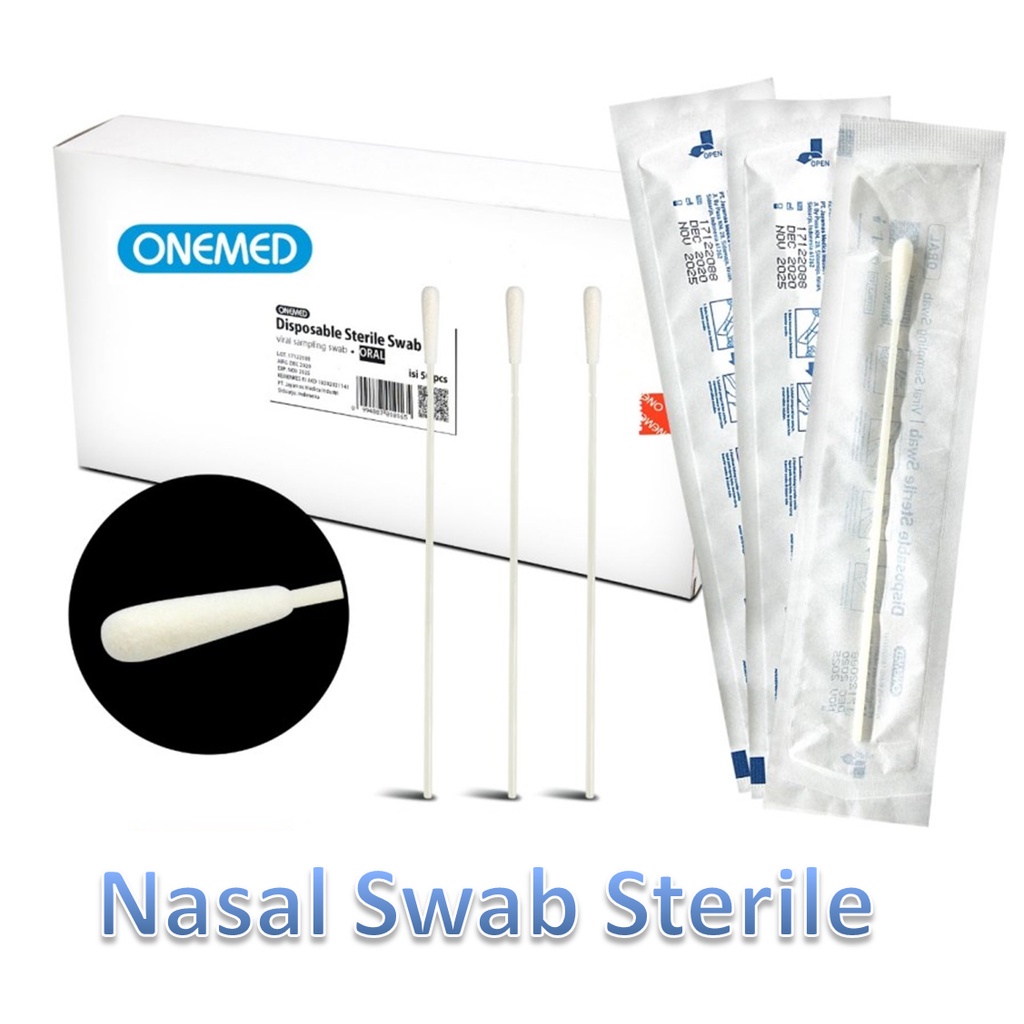 Jual Nasal Swab Steril / Flocked Swab Naso Onemed Harga per pcs ...