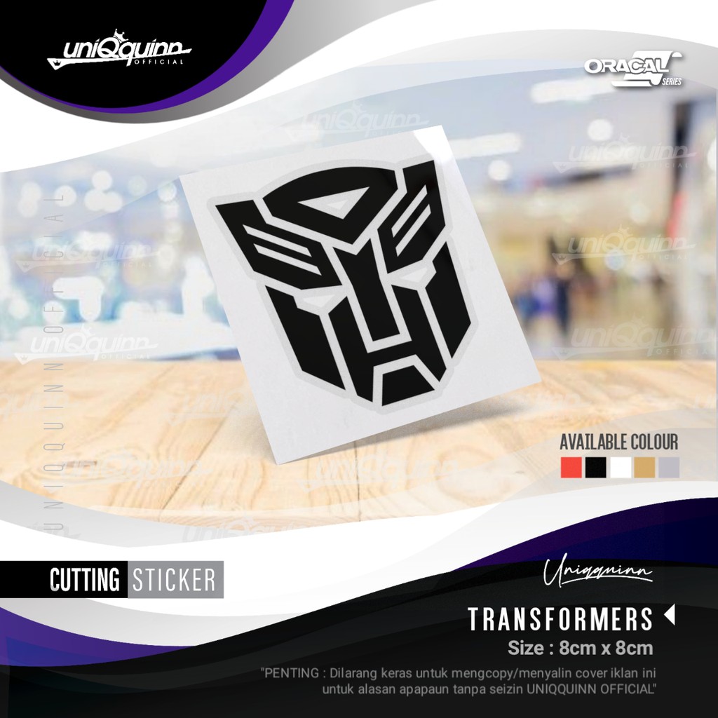 Jual UQ Stiker Transformers 01 | Cutting Stiker Transformer | Stiker ...