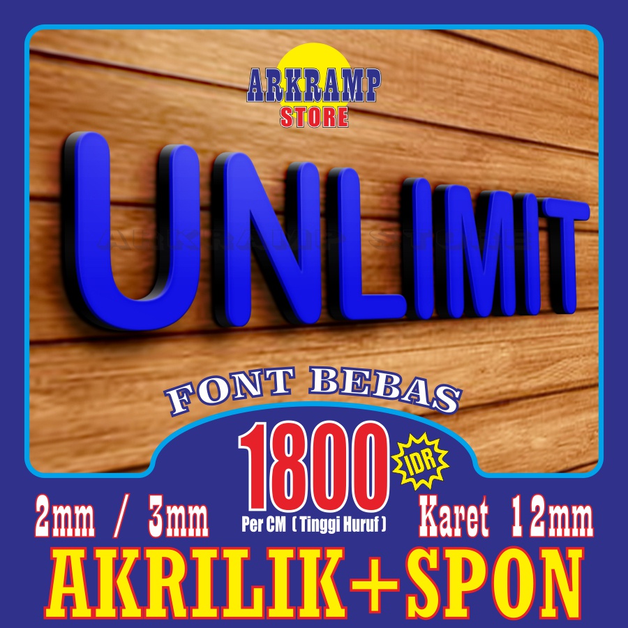 Jual HURUF AKRILIK+SPON EVA - LETTER ACRYLIC - LASER CUTTING - FULL ...