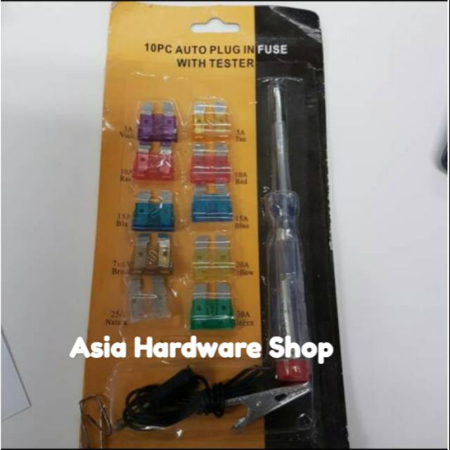 Jual Tespen Aki DC dan Sekring Mobil Set 10 Pcs | Shopee Indonesia