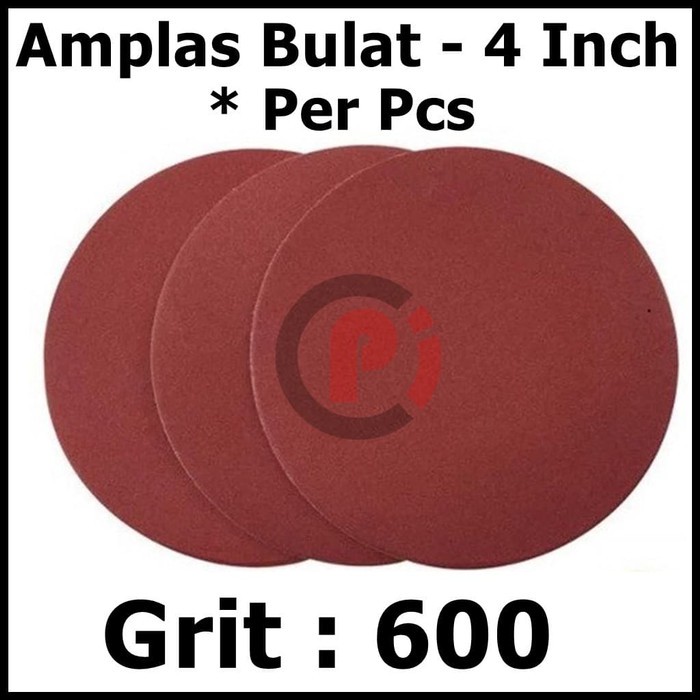 Jual Amplas Bulat Grit 600 Amplas Tempel 4 Inchi Grid A600 4" Inch ...