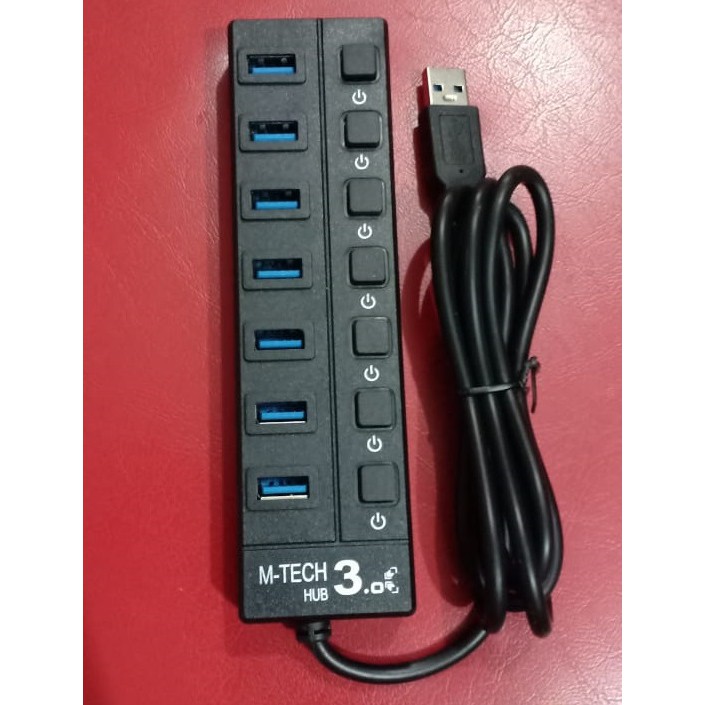 Jual 7 Port M-TECH HUB USB 3.0 Panjang Kabel 1.2M tombol ON-OFF ...