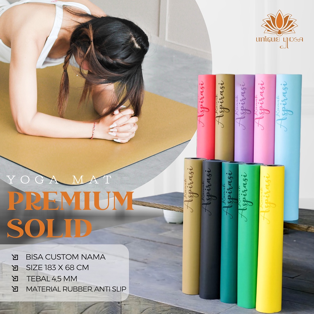 Jual Matras Yoga Premium Solid Polos / Premium Yoga Mat / Yoga Mat ...