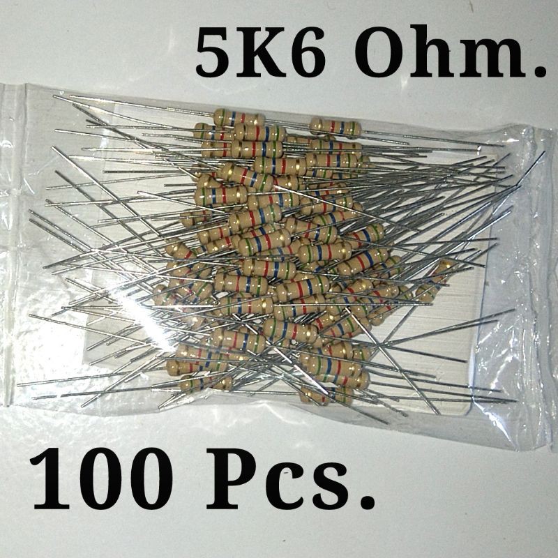 Jual Resistor 5K6 Ohm 1/2 Watt 5,6K Ohm 1/2 Watt 5% | Shopee Indonesia