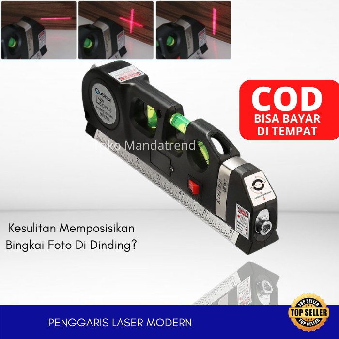 Jual Penggaris Laser Fixit Level Pro 3 Waterpass Meteran Laser MAnual ...