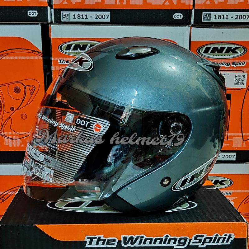 Jual HELM INK CENTRO JET SOLID ORIGINAL | Shopee Indonesia