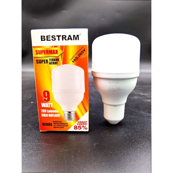 Jual Lampu Led 9w Bestram, warna bolam putih 6500K,garansi 1 tahun ...