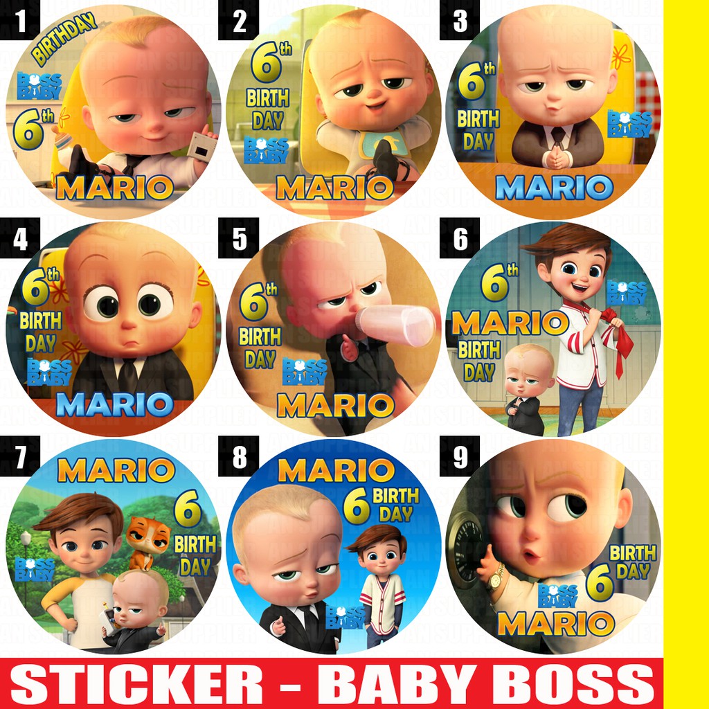 Jual 60 STIKER BABY BOSS UTK LABEL BAG / KUE / SOUVENIR ULTAH ULANG ...
