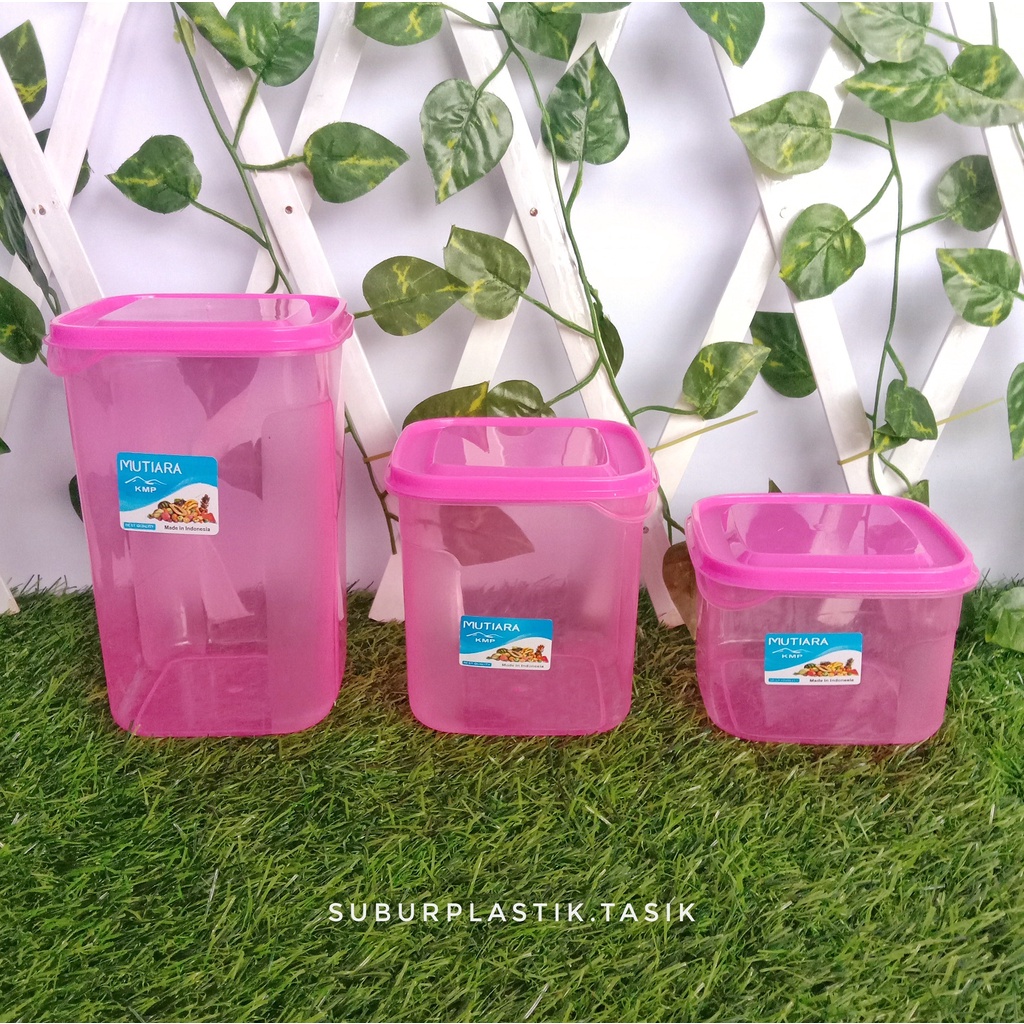 Jual [6 pcs] Toples Kue Kotak Mutiara Plastik Ukuran Sedang-Kecil ...