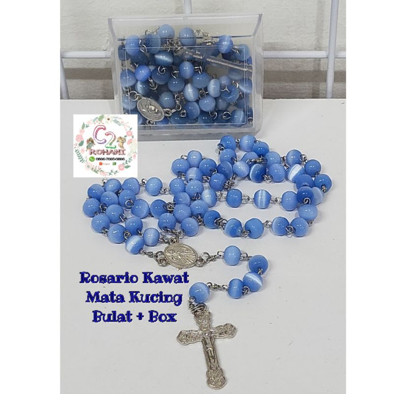 Jual Rosario Kawat Mt Kucing Bulat S + Box - Kalung Rosario | Shopee ...