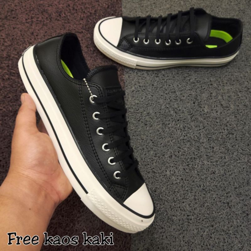 Jual SEPATU CONVERSE KULIT 70s LOW BLACK WHITE SNEAKERS PRIA | Shopee ...