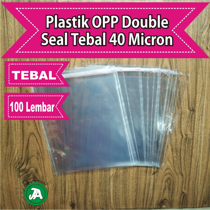 Jual PLASTIK OPP DOUBLE SEAL 20 X 30 CM TEBAL 40 MICRON ISI 100 LEMBAR ...