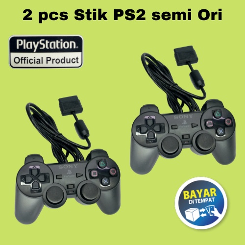 Jual Sepasang Stik PlayStation 2 / 2 Pcs Stik PS2 Black / Stick PS 2 ...