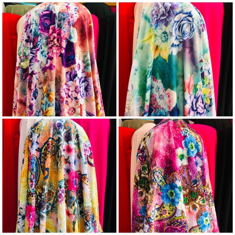 Jual Kain Bludru Motif Import Harga Setengah Meter | Shopee Indonesia
