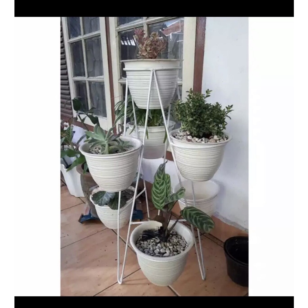 Jual STANDING RAK POT BUNGA 7 LUBANG/RAK POT BESI BISA Request | Shopee ...