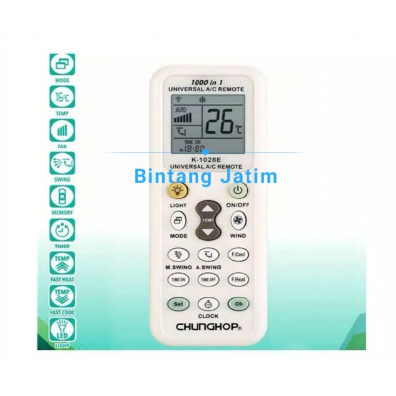 Jual Remot AC UNIVERSAL multi remote ac A/C remote | Shopee Indonesia