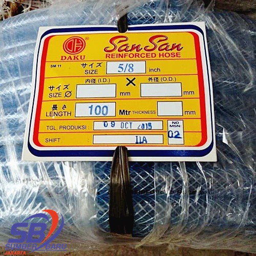 Jual SELANG AIR SELANG BENANG SANSAN 5/8 INCH X 100 METER ROLAN BESAR ...