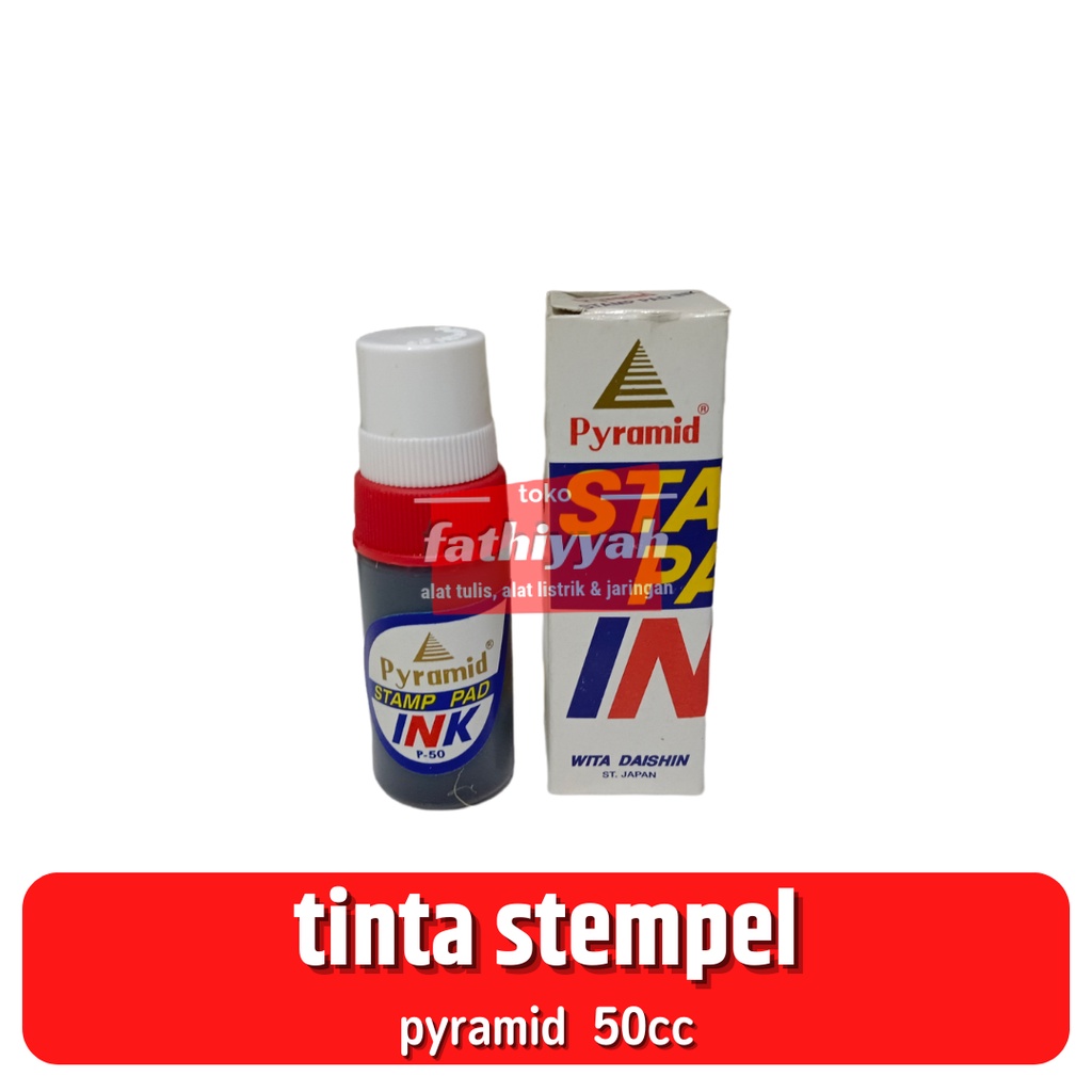 Jual tinta stempel stampad ink pyramid 50cc | Shopee Indonesia