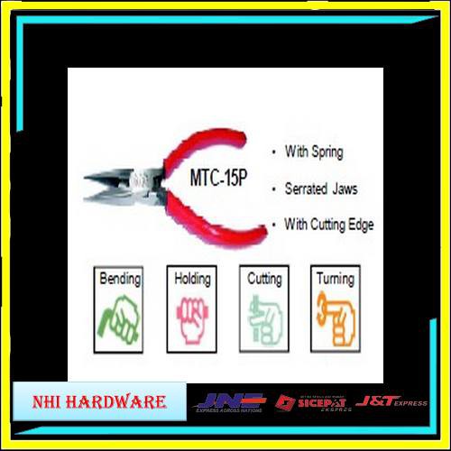 Jual MTC Pliers No. 15P (115mm) - Long Nose Pliers (Original 100% JAPAN ...