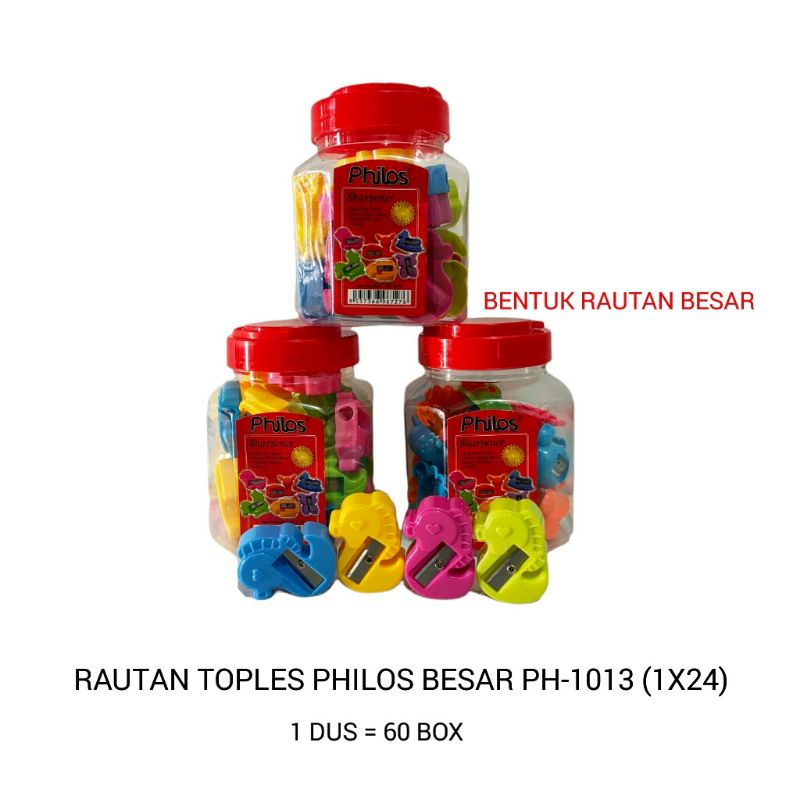 Jual ( 1 TOPLES ISI 24PCS) Rautan Toples Besar Philos PH-1013 Davis ...