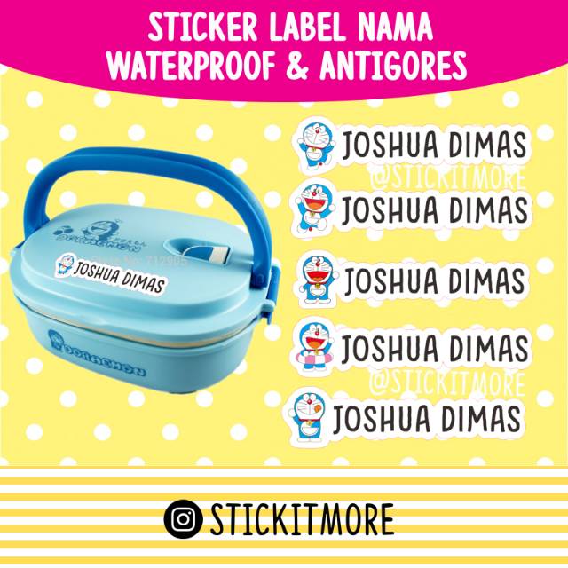 Jual Sticker Label Nama Waterproof Doraemon | Shopee Indonesia