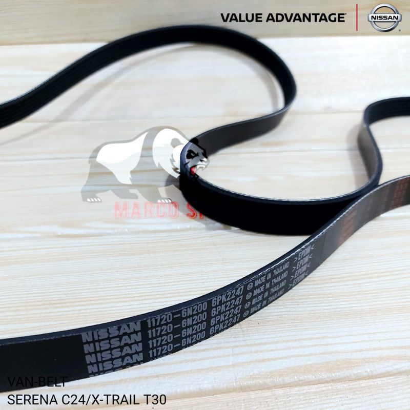 Jual Van belt-fan belt-tali kipas Nissan Xtrail t30 Serena c24 6pk-2247 | Shopee Indonesia