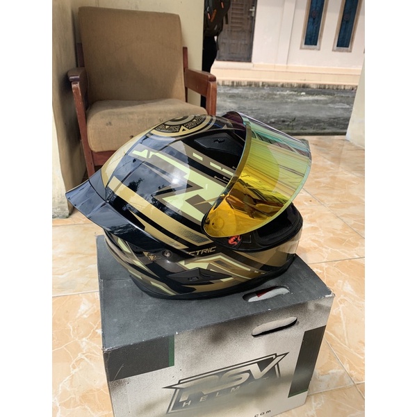 Jual Helm Fullface SNAIL FFS1 Electro Gold Limited | Shopee Indonesia