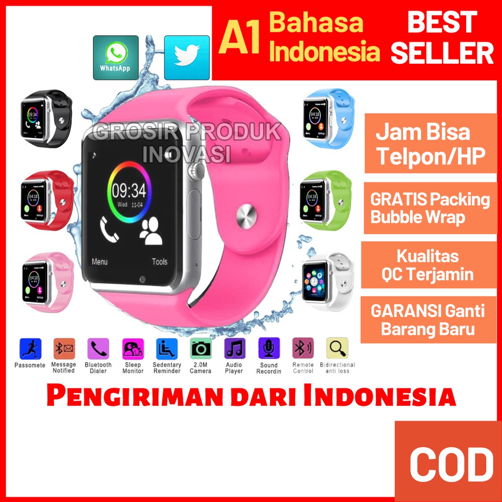 Jual (*Bisa 2-3 hari Sampai) SMARTWATCH A1 Smart watch U10 Jam tangan ...