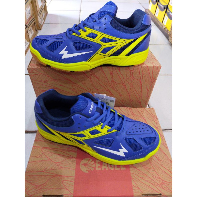 Jual Sepatu olahraga Badminton EAGLE Flying Claw Biru tua/Citroen ...
