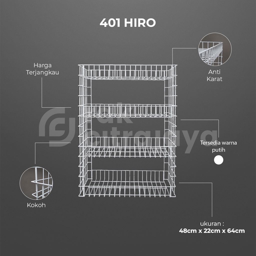 Jual RAK CIKI SNACK SARI ROTI JUMBO SERBAGUNA SUSUN 3/4 | HIRO 301 ...