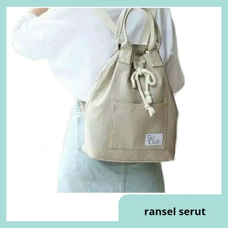 Jual MURO TAS LUNA SERUT - Tas Ransel Wanita Serut Backpack Fashion ...
