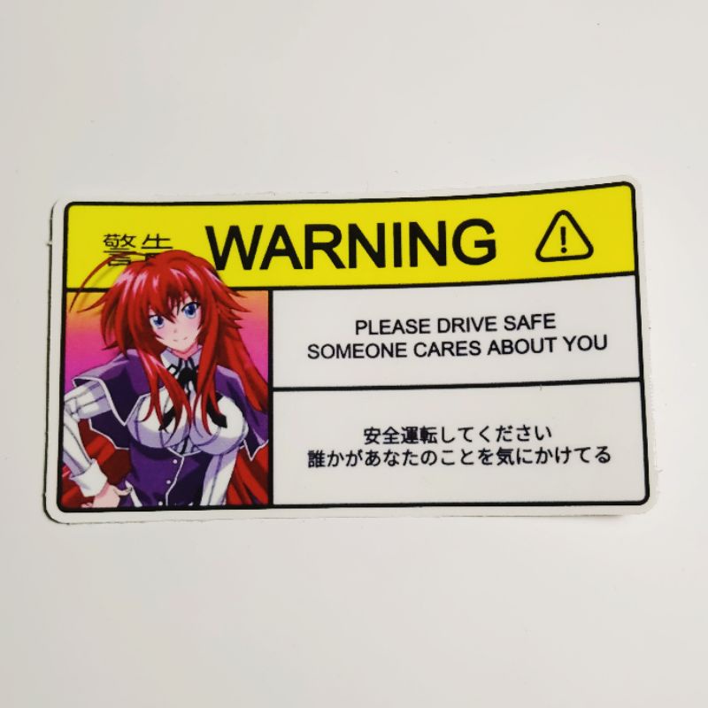 Jual sticker warning japan drive safe anime | Shopee Indonesia