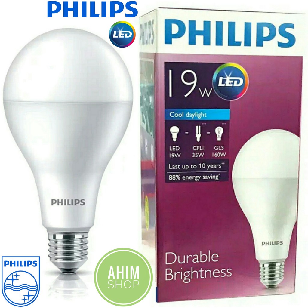 Jual PHILIPS Lampu Led Bulb JUMBO 19 Watt 19W 19Wat 19 W Putih Cool Daylight Ahim Shop | Shopee ...