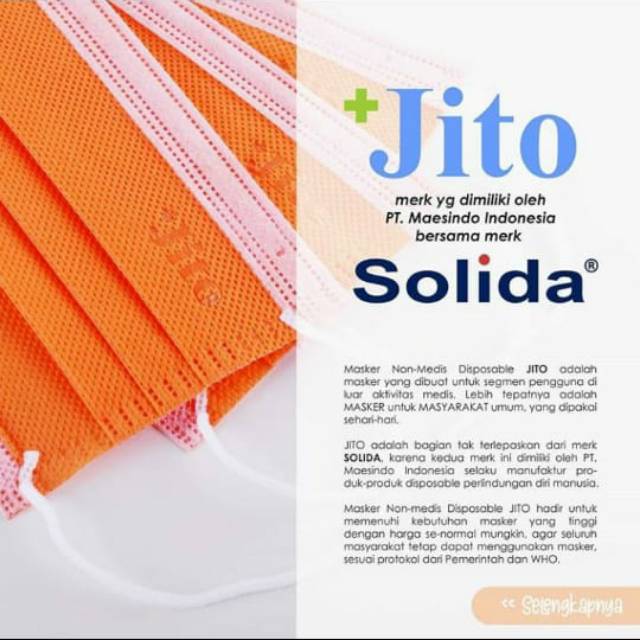 Jual Masker Jito Isi 50 pcs | Shopee Indonesia