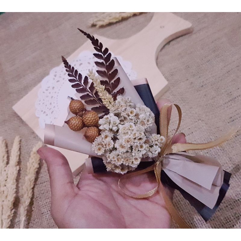 Jual BUKET MINI BUNGA KERING RUSTIC DEKORASI KADO | Shopee Indonesia