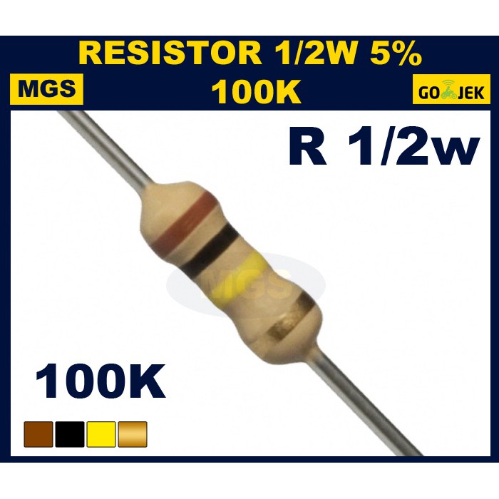 Jual Resistor 1/2w 100K 5% 500PCS | Shopee Indonesia