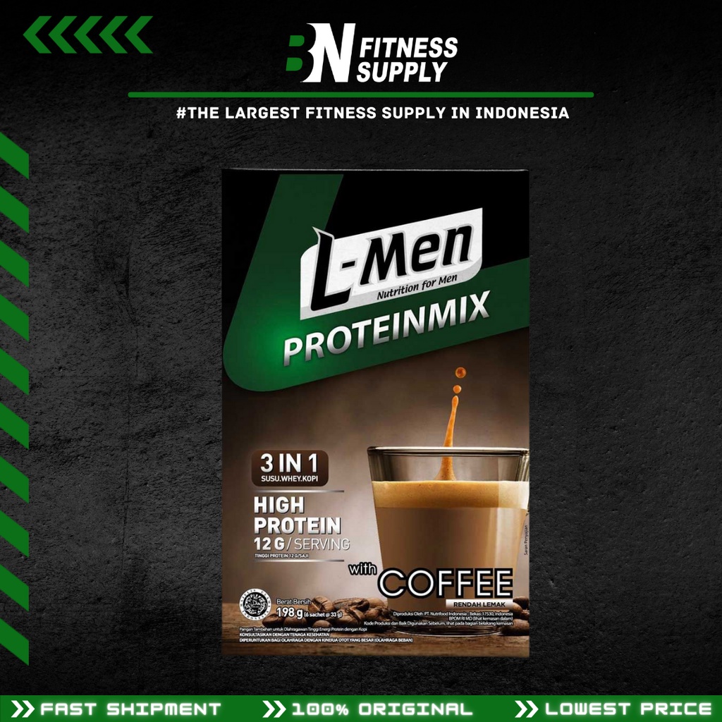 Jual L-Men ProteinMix Protein Mix Coffee / Kopi Protein | Shopee Indonesia