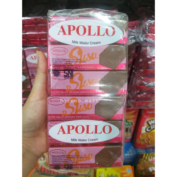Jual WAFER COKLAT APOLLO MALAYSIA , WAFER KRIM SISI APOLLO 1PACK 12PCS ...